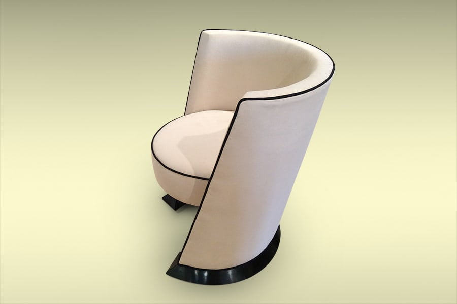 ORIGINAL ART DECO GEOMETRIC ARMCHAIR - thedesigngallery