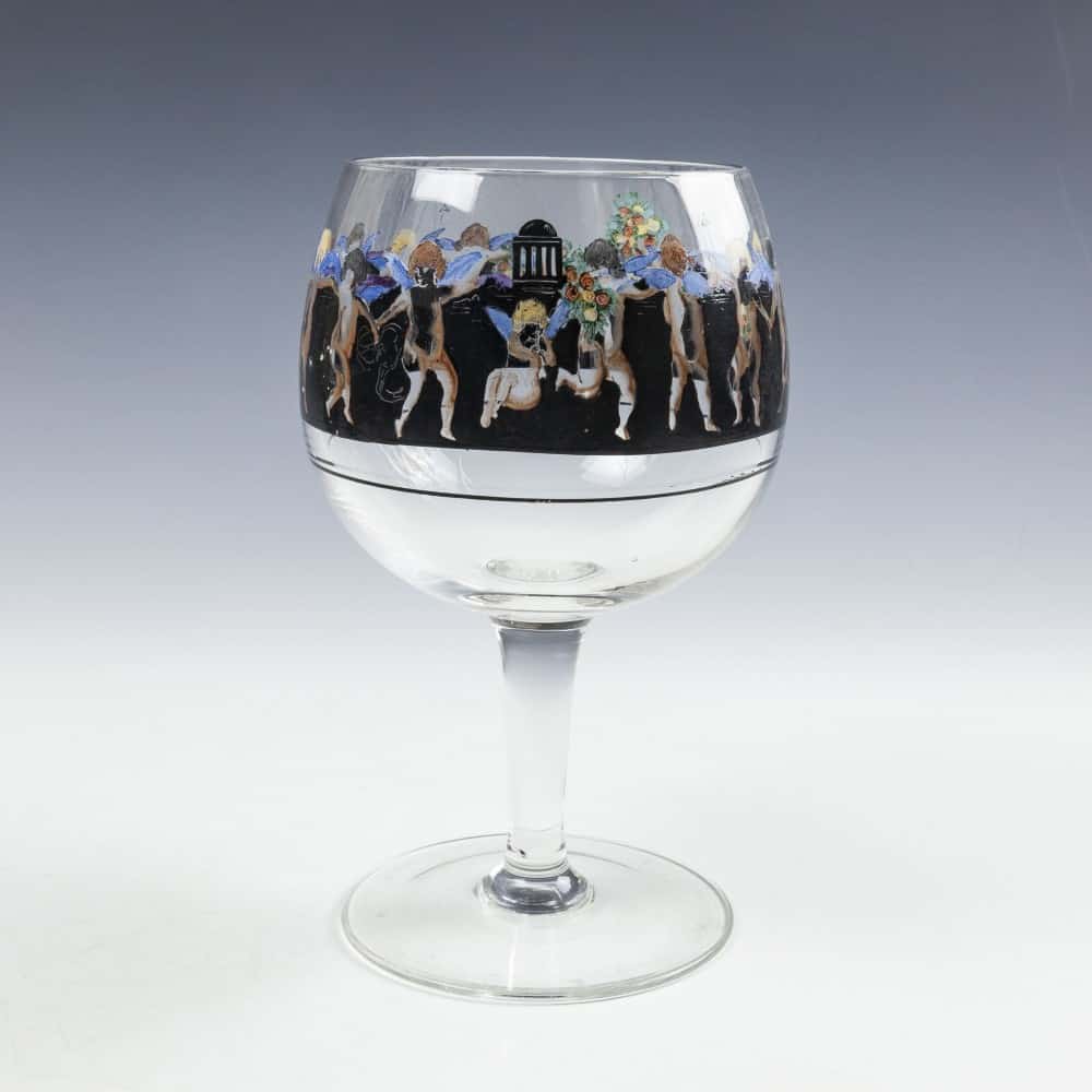 Six Large Signed Vetri Della Arte VEDAR Cocktail Glasses - thedesigngallery