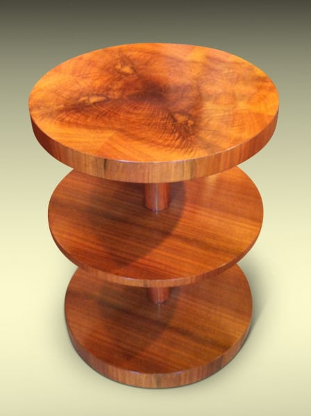 ART DECO CIRCULAR THREE-TIER TABLE - thedesigngallery