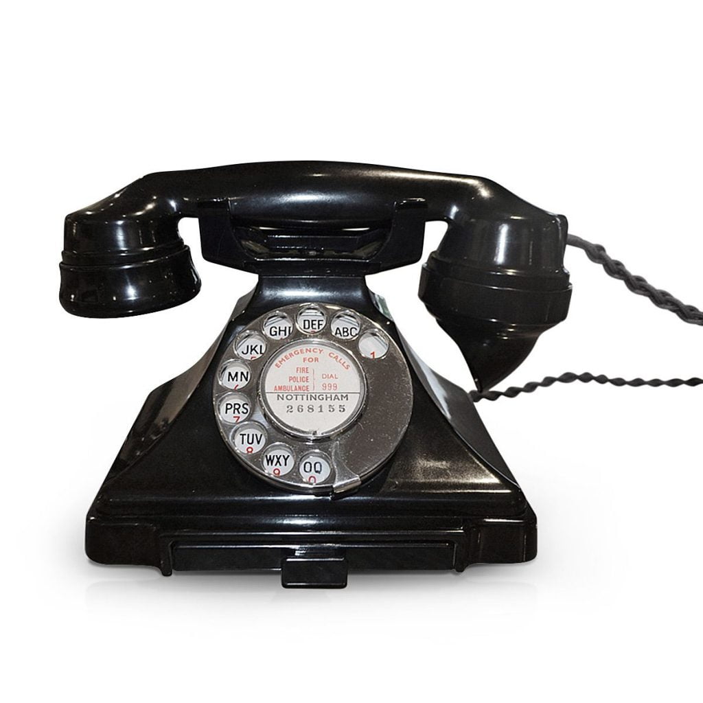 Art Deco Black Bakelite Telephone - thedesigngallery