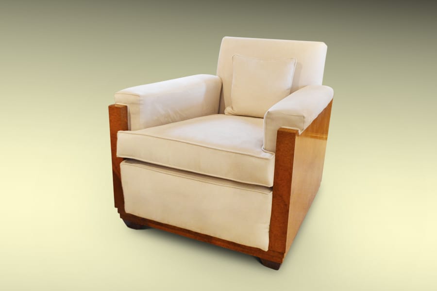ART DECO PAIR OF GEOMETRIC ARMCHAIRS 1930s - thedesigngallery