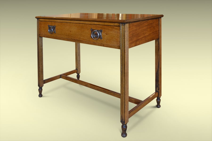 Original Arts & Crafts Oak Console Table - thedesigngallery
