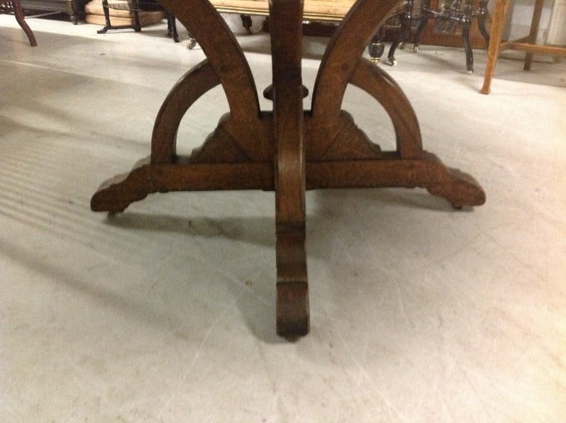 Gothic Revival large Circular Dining Table - thedesigngallery
