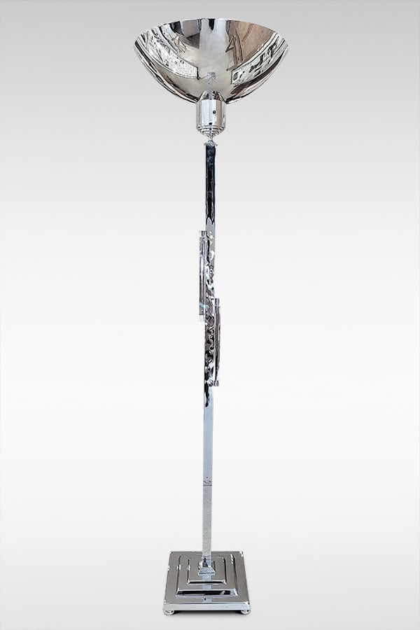Art Deco Original Chrome Uplighter - thedesigngallery