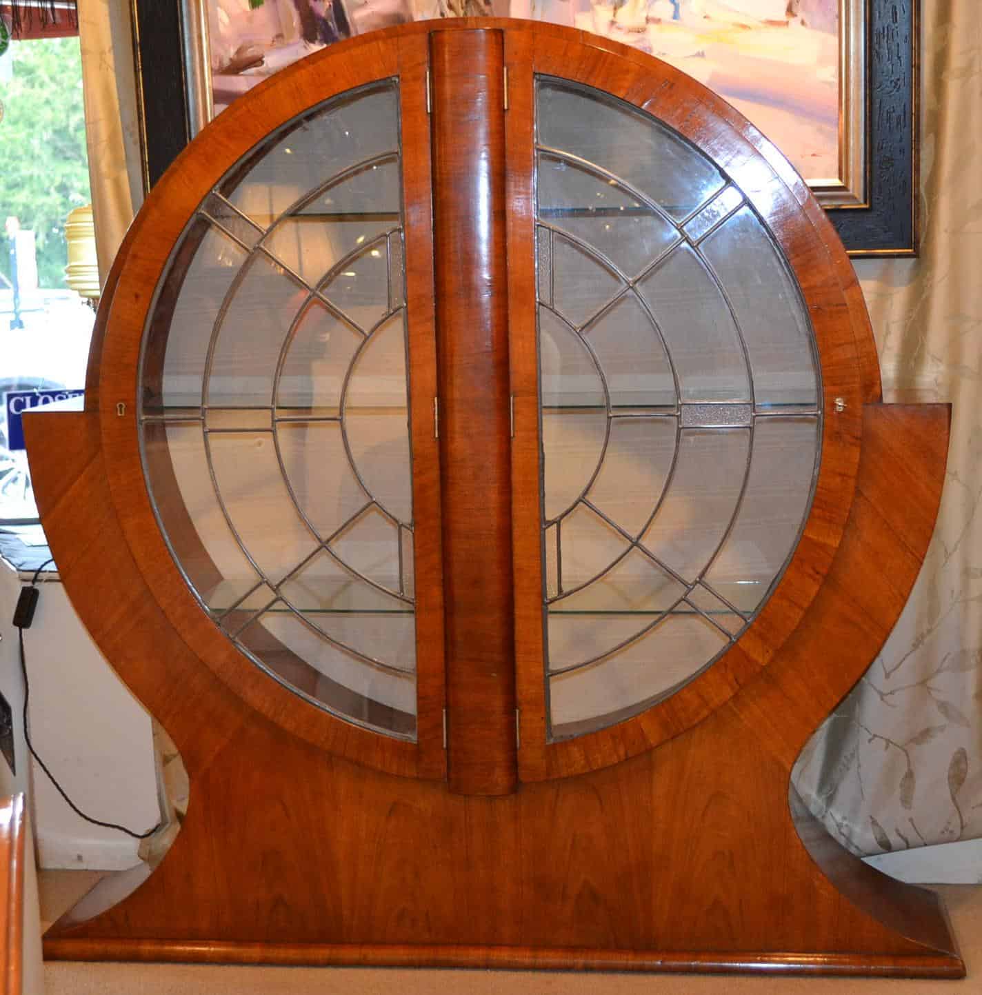 Art Deco Circular Display Cabinet - thedesigngallery