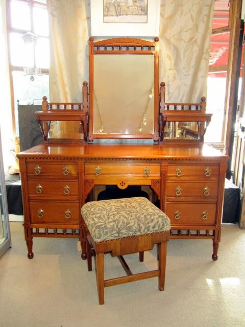 Gothic Revival Dressing Table by Blyth & Sons - thedesigngallery